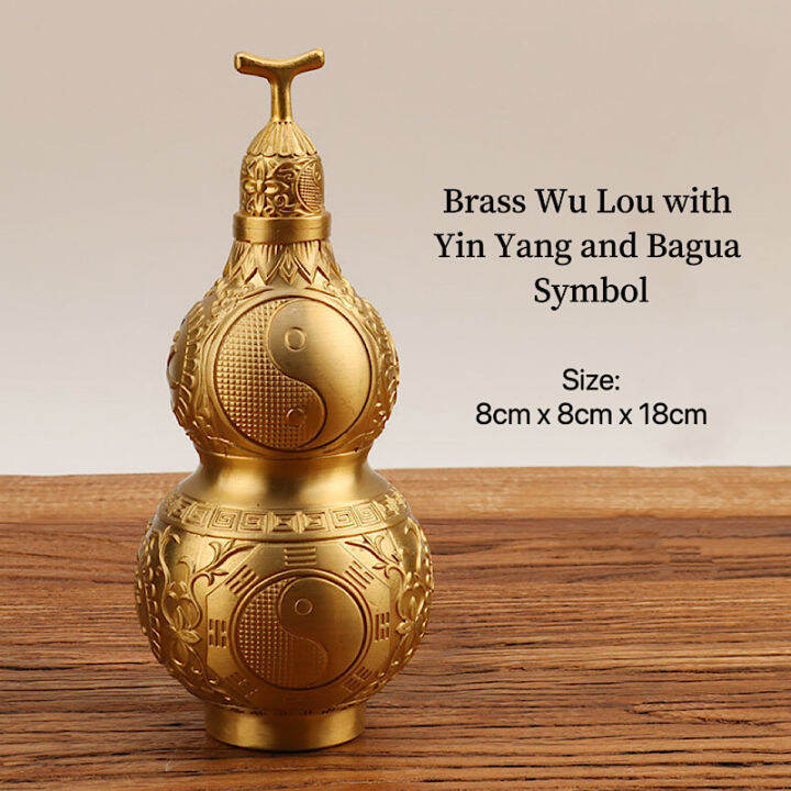 Fengshui Brass Wu Lou with Yin Yang and Bagua Symbols | Lazada PH