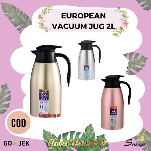 EUROPEAN VACUUM JUG 2L / TERMOS PANAS / TERMOS TAHAN PANAS / TERMOS 2L ...