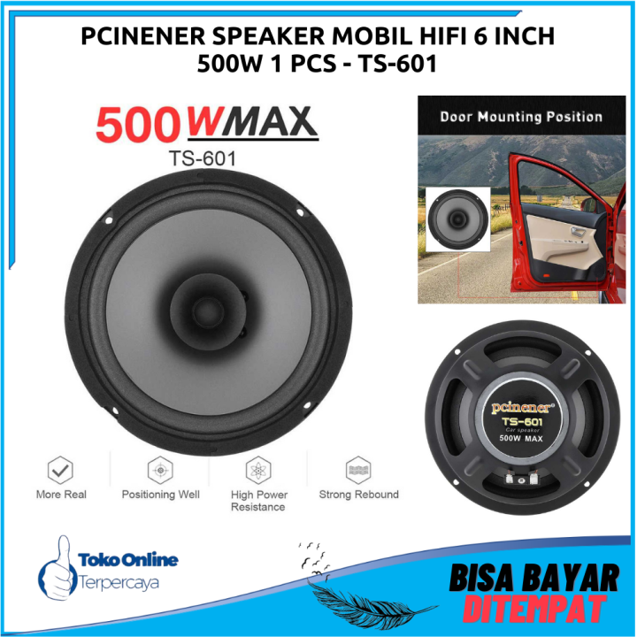 Speaker Mobil HiFi 6 Inch 500W 1 PCS Super Keras Dipasang Pada Sudut ...
