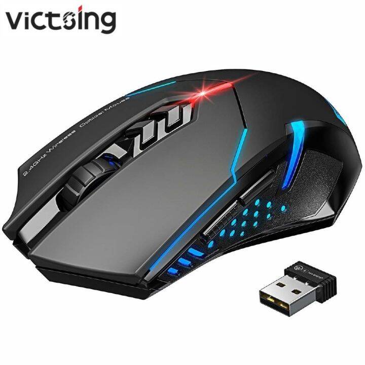 VICTSING PC066 Wireless Gaming Mouse with Unique Silent Click 7 Buttons ...