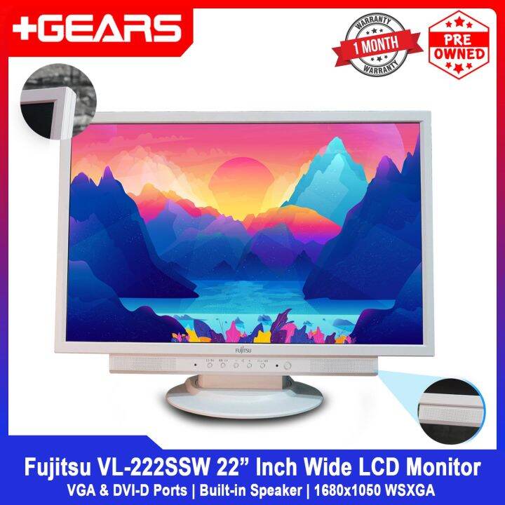 FUJITSU VL-222SSW 22" inch Wide LCD Monitor | Free VGA and Power Cord ...