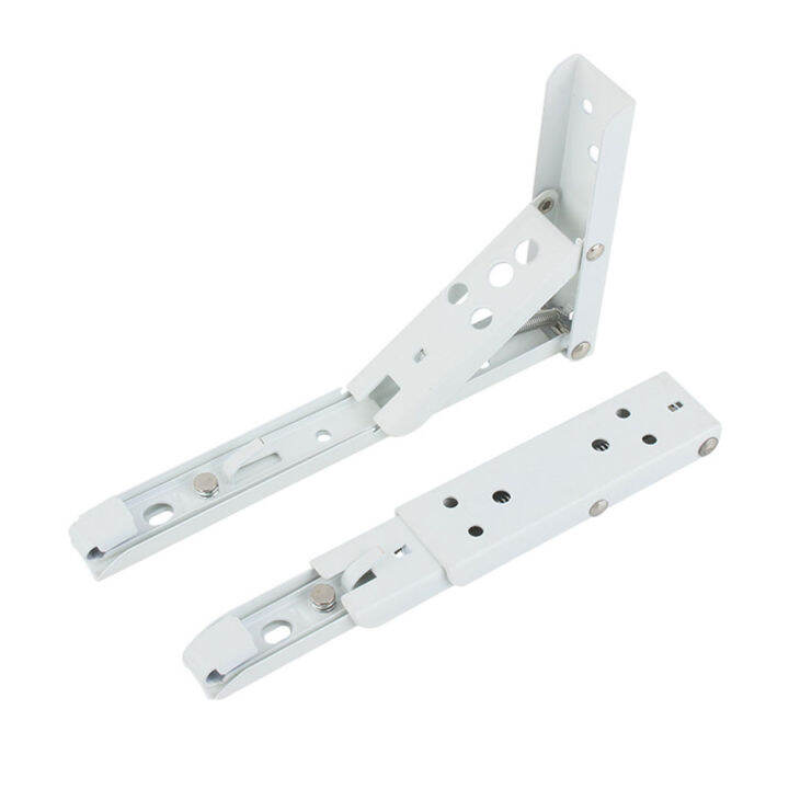 2pcs White Foldable Angle Bracket Adjustable Wall Mounted Folding Table ...