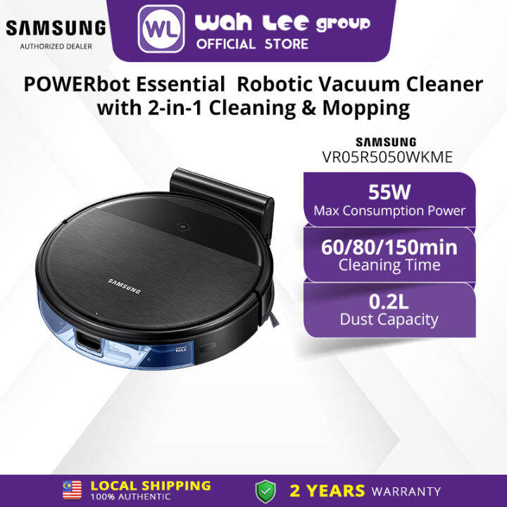 Samsung 2 In 1 POWERbot Essential Vacuum Cleaning / Wi-Fi control / Smart Sensing System ...