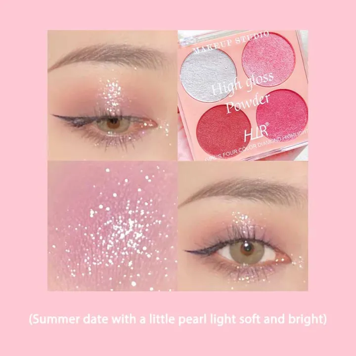 IVY Four-color Eyeshadow Palette Sequins Pumpkin Color Matte Gold ...