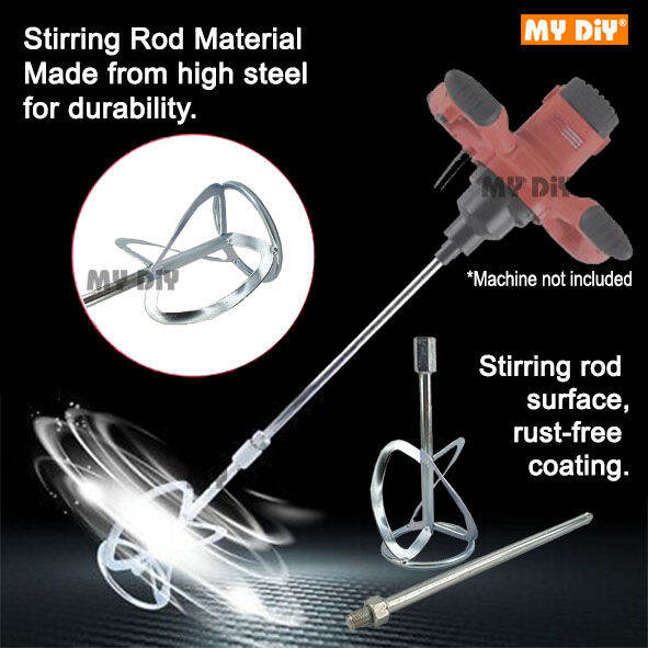MYDIYSDNBHD - Paint Mixer Machine Mixer Rod M14 Mixer Paddle Paint ...