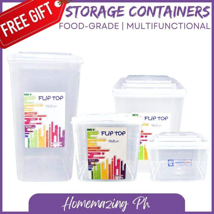 Homemazing Ph Flip Top Multifunctional Container Small / Medium / Large ...