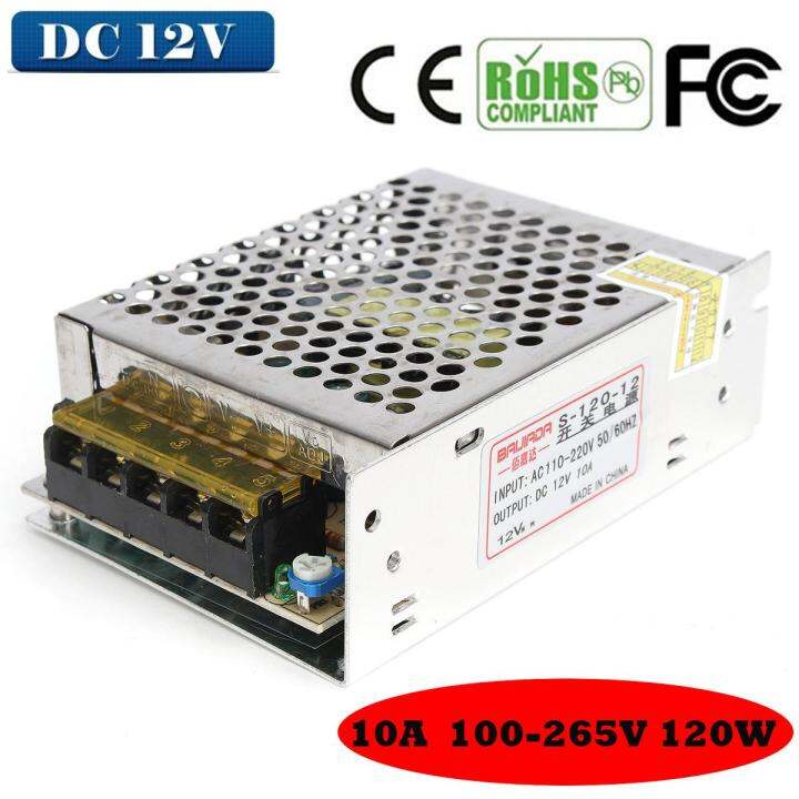 DC 12v 10A switching power supply driver for cctv led light 100-265V | Lazada PH
