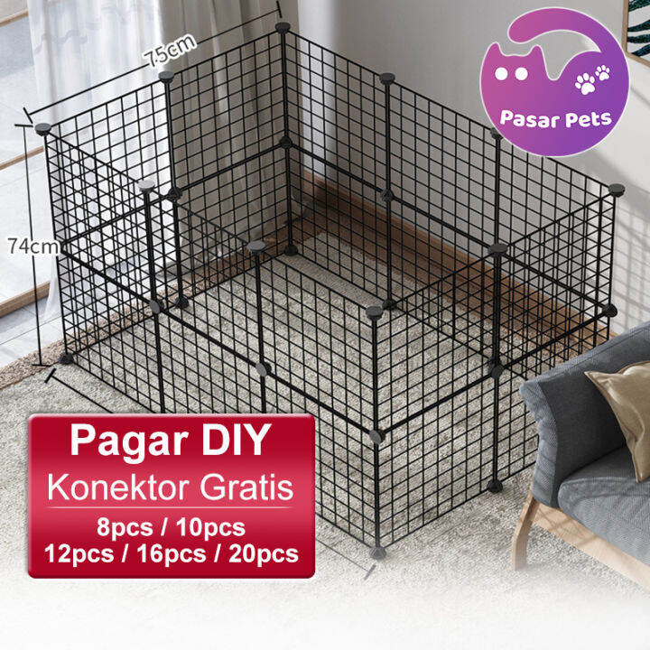 Kandang Kucing Pagar Kucing Kandang Anjing Pet Cage Pagar Besi DIY ...