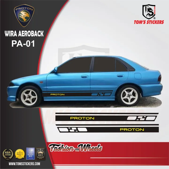 👍 PROTON WIRA AEROBACK CAR BODY STICKERS SET PA-01 | Lazada