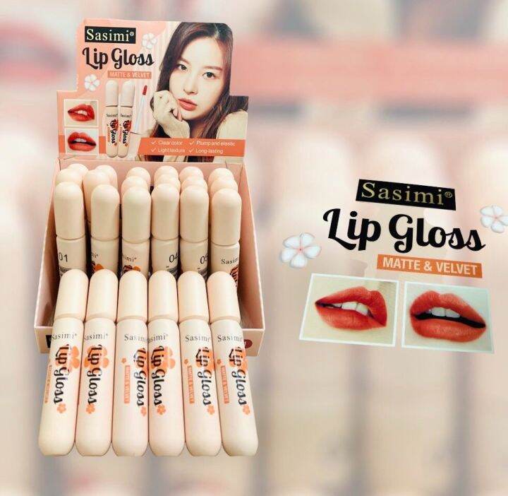 Sasimi Lip gioss Matte & Velvet S-91011 ลิปจิ้มจุ่ม เนื้อแมตต์ ให้ความ ...