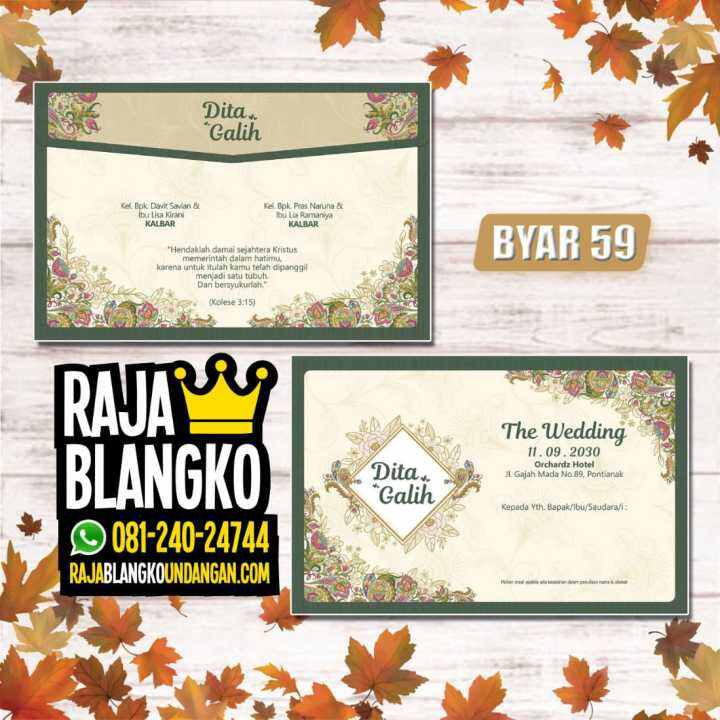 BLANGKO UNDANGAN BYAR 59 | RAJA UNDANGAN | Lazada Indonesia