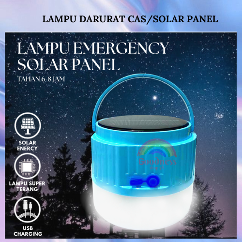 Lampu Emergency Lampu Tenda Camping Gantung LED/LED SOLAR PANEL dan Pengisian USB 3 Mode Led ...