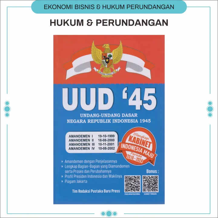 UUD '45 (Undang - Undang Dasar Negara Republik Indonesia 1945) Biru ...