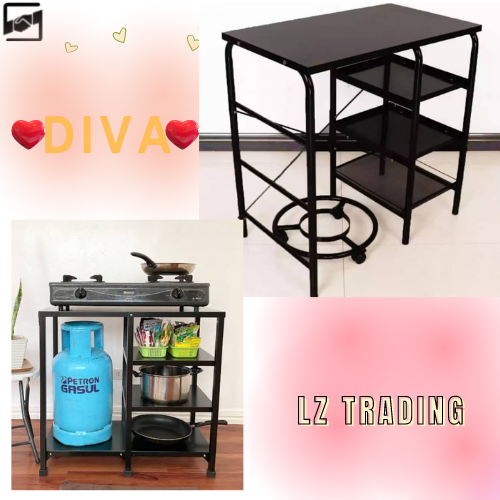 DIVA SALE Kitchen Gas Stove Space Organizer Rack With LPG Roller High ...