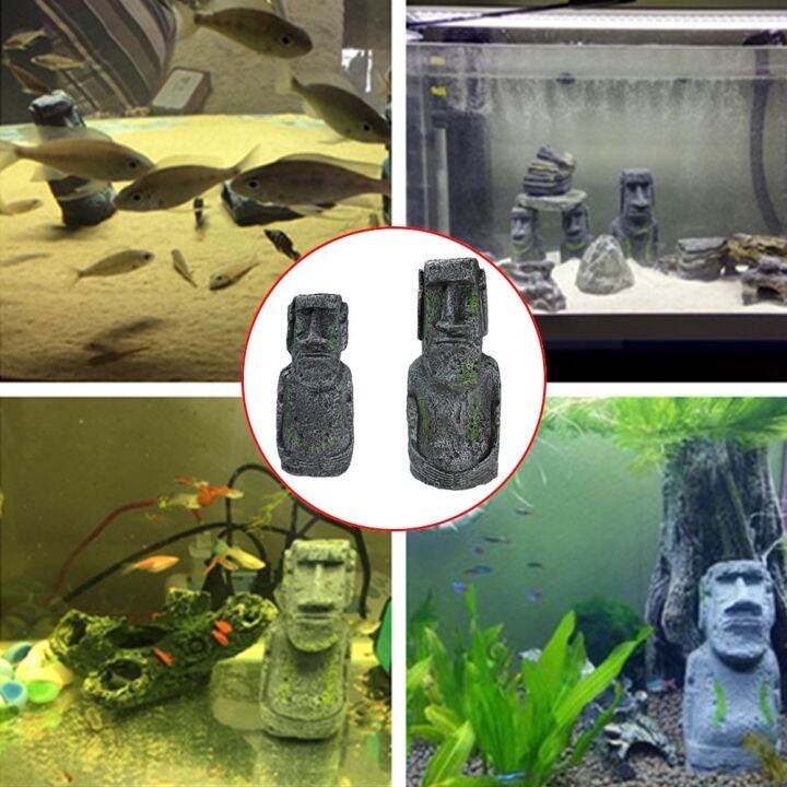 [LWF 2022] Resin 2 Easter Gift Island Ancient Rome Head Statue Aquarium ...