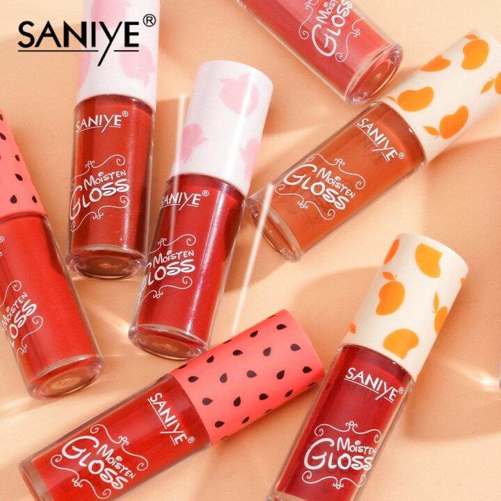 lipstick SANIYE 10 Color Fruit Waterproof Lip Tint Matte Long-lasting ...