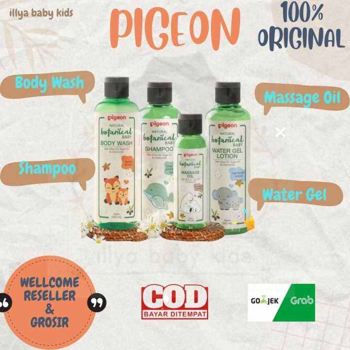 PIGEON Botanical Baby Shampoo / Body Wash / Water Gel Lotion 240ml ...