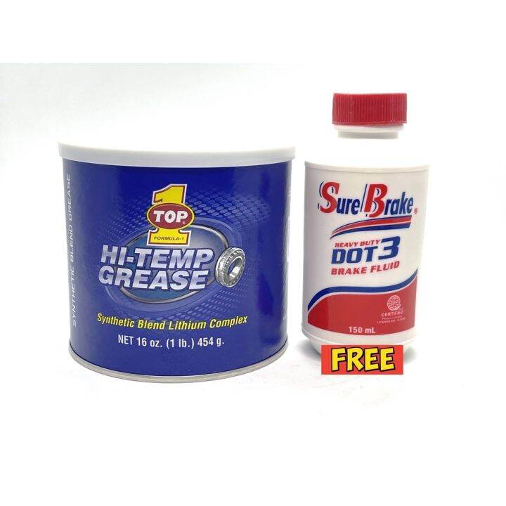 Top 1 Hi Temp Grease 454gm with Surebrake Fluid 150ML | Lazada PH