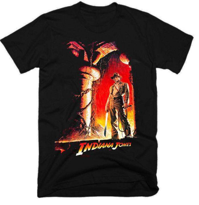 INDIANA JONES ภาพยนตร์ 100 COTTON MENS T เสื้อ E0637 | Lazada.co.th