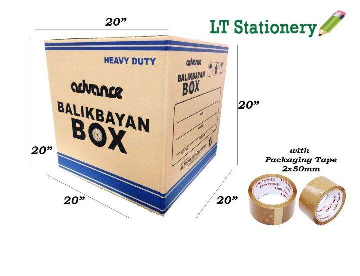 Heavy Duty Brown Balikbayan Box Storage Box with 1pc packaging tape tan ...