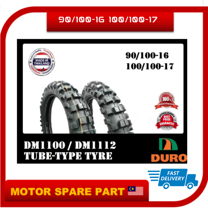 TAYAR DURO KOMBO TYRE DM1100 DM1112 90/100-16 100/100-17 (MOTO CROSS ...