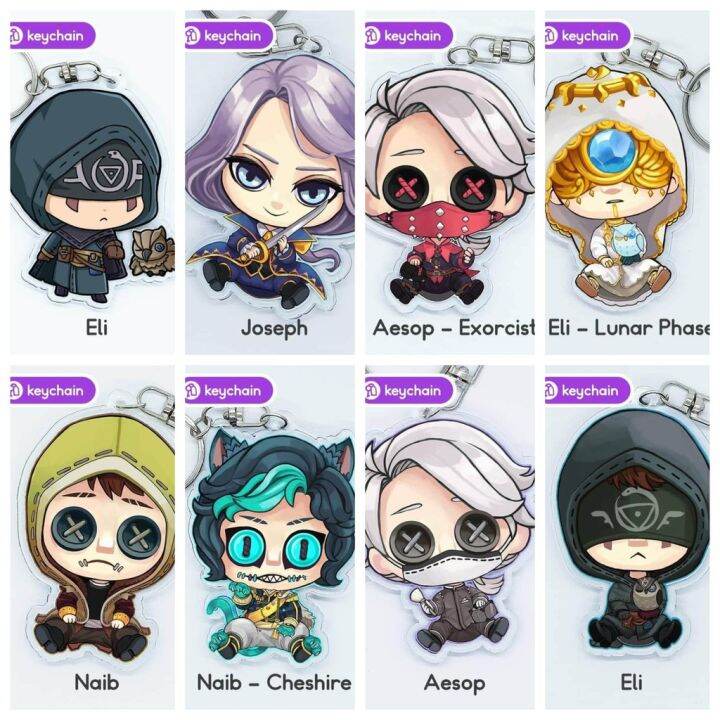 ( Mica trong acrylic) Móc khóa Identity V Nhân cách thứ năm ver ngồi in ...