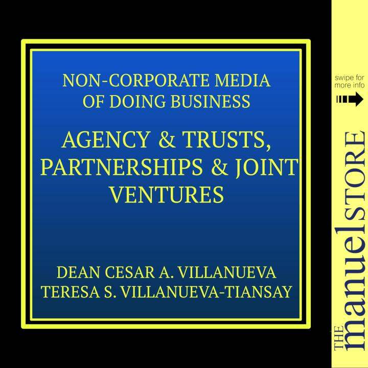 Villanueva (2023) - Agency & Trusts, Partnerships & Joint Ventures - by ...