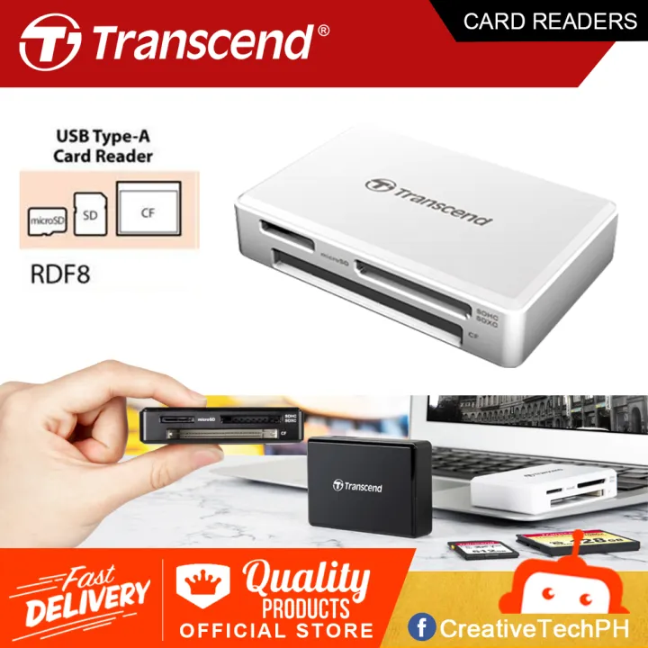 Transcend RDF8 USB Type-A Card Reader Memory Card Reader Memory Card ...