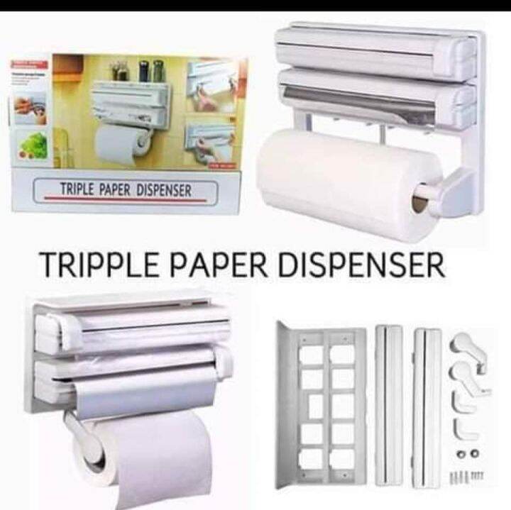 3-in-1 Kitchen Triple Paper Dispenser & Holder, Kitchen Tissue Holder ...