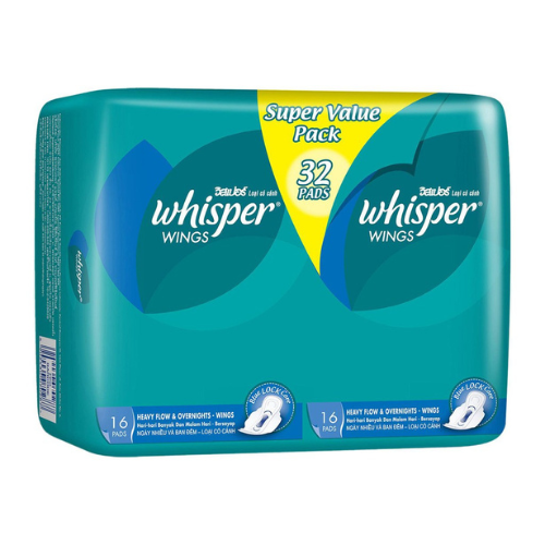 WHISPER Regular Flow Wing Value Pack (23cm 40s, 28cm 32's) | Lazada