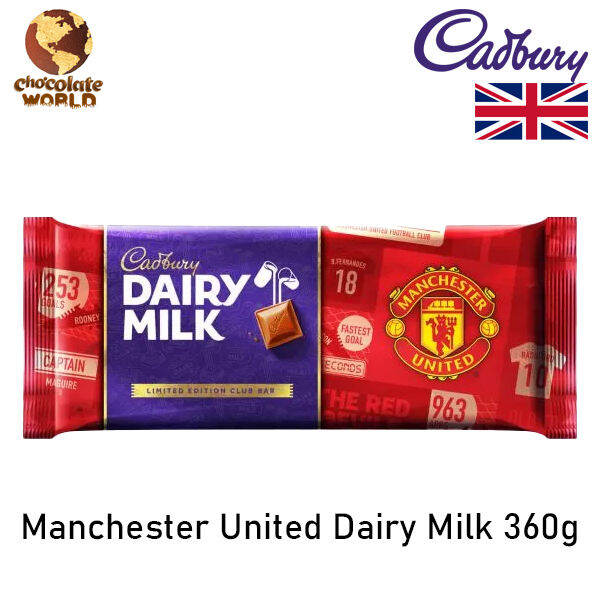 Cadbury Dairy Milk Manchester United Chocolate Bar 360g (Made in UK ...