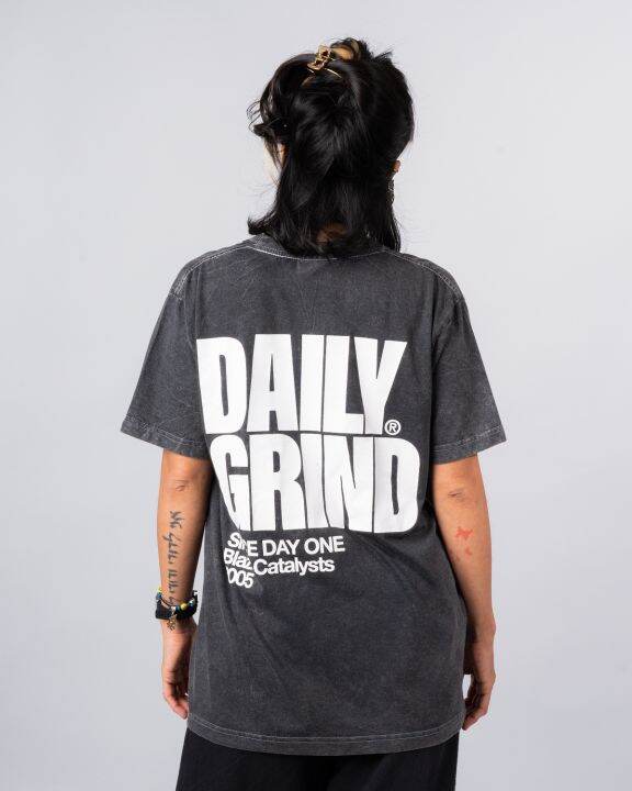 DAILY GRIND BLAZE RETRO WASHED TSHIRT BLACK | Lazada PH