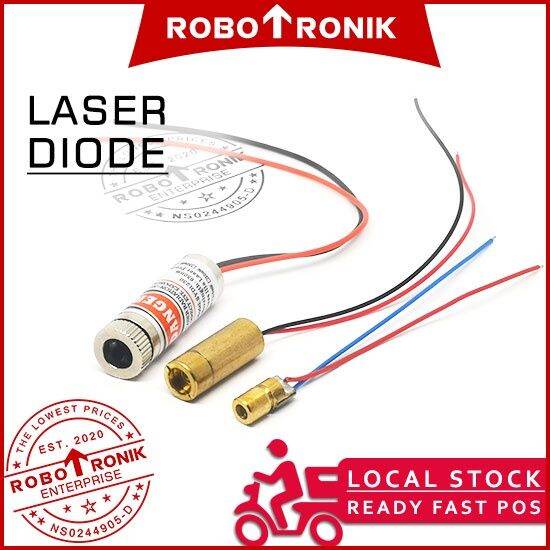 Laser Diode - Red Focused Beam Dot (3V / 5V) 激光头 镭射, Compatible Arduino ...