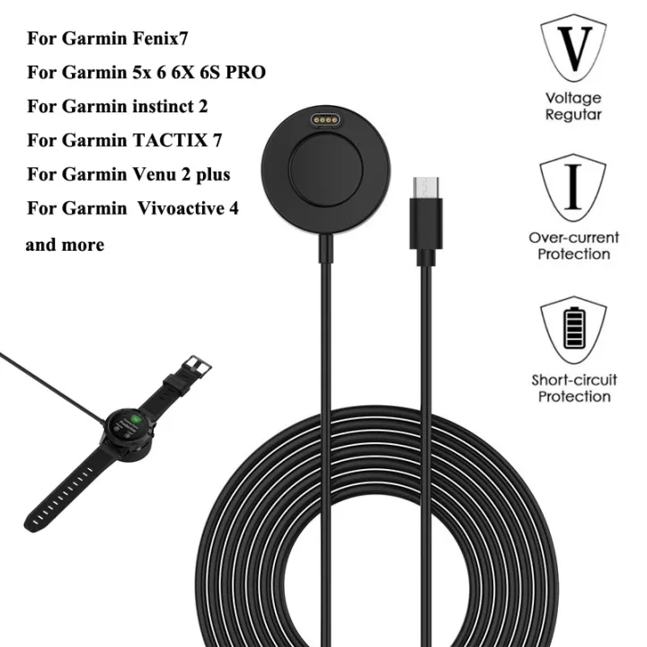 Type C Fast Charging Dock For Garmin Fenix 7 5x 6 6x Pro Instinct 2