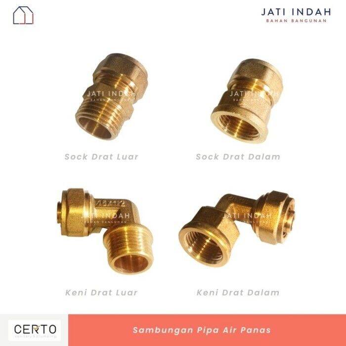 Sambungan Selang / Pipa Air Panas Water Heater Kuningan Sock Keni Tee | Lazada Indonesia