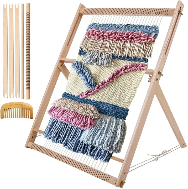 Weaving Loom with Stand Wooden Multi-Craft Weaving Loom Arts & Crafts ...