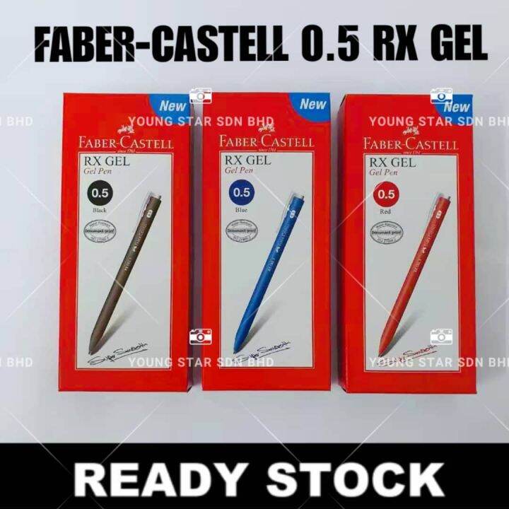 Faber-Castell RX Gel Pen 0.5mm (10 in 1 Box ) | Lazada