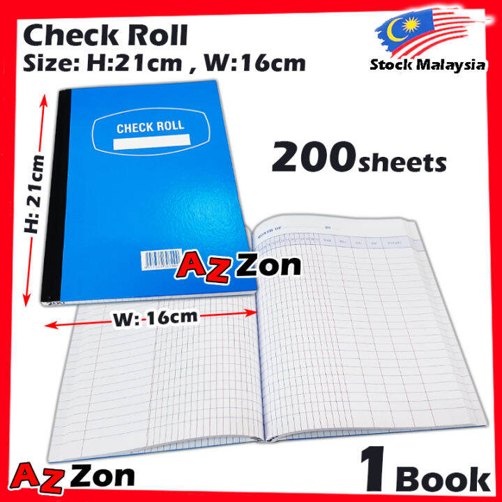 Check Roll Book Buku Check Roll Hard Cover 月结转向记录簿 | Lazada