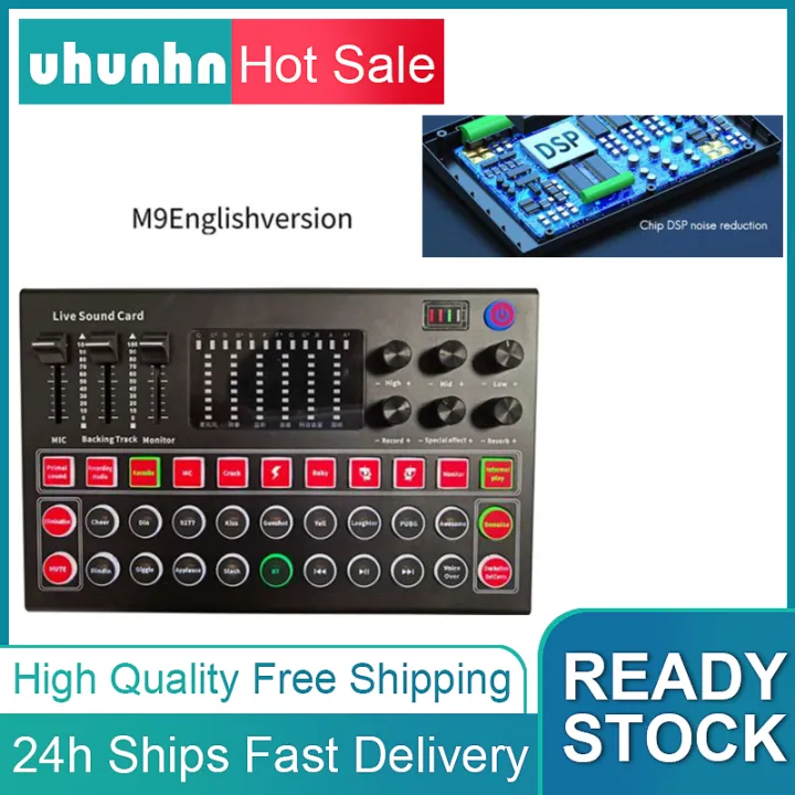 M9 Audio Sound Card 3.5mm Microphone Headset Live Broadcast Studio ...