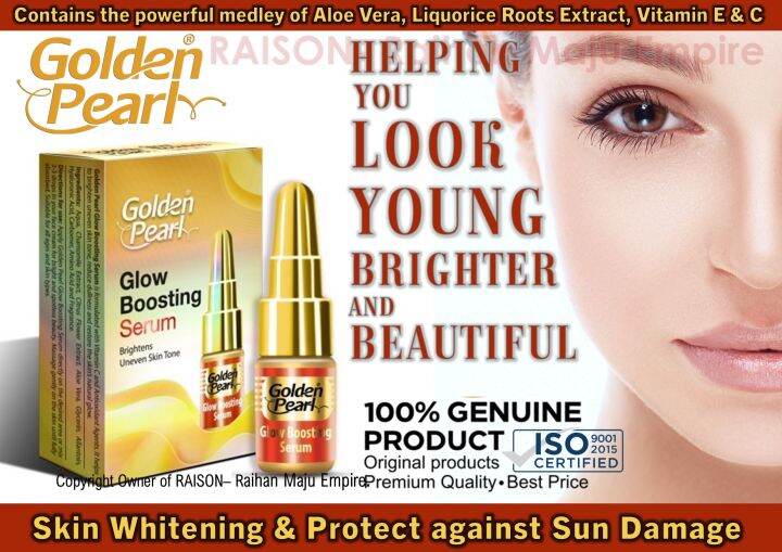 Golden Pearl Glow Boosting Serum 3ml-Skin Whitening & Protect against ...