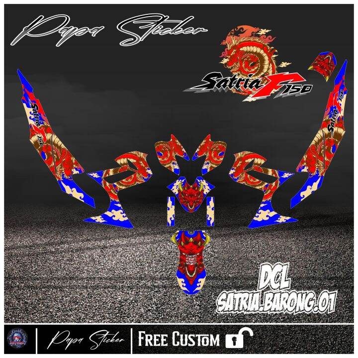 DECAL STICKER SATRIA FU BARONG VARIASI FULL BODY SATRIA FU BARONG 01 ...