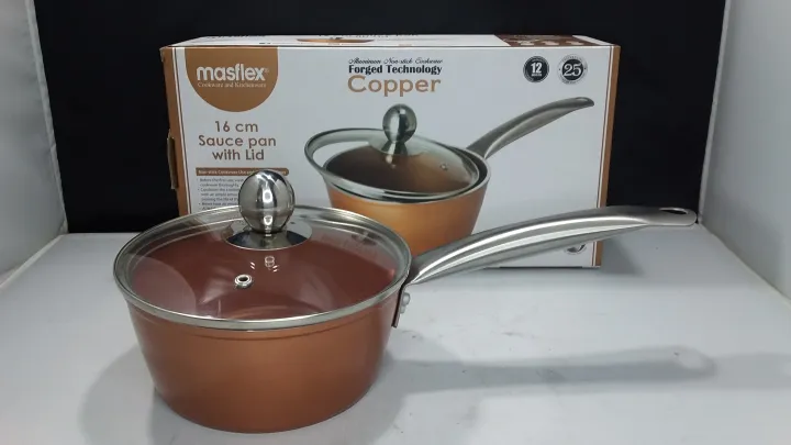 MASFLEX NK-16 / 16 CM FORGED COPPER NON-STICK INDUCTION SAUCEPAN ...