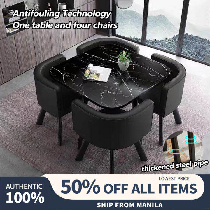 BENBO Diameter 80CM+ Four Stools Office Leisure Small Round Table ...
