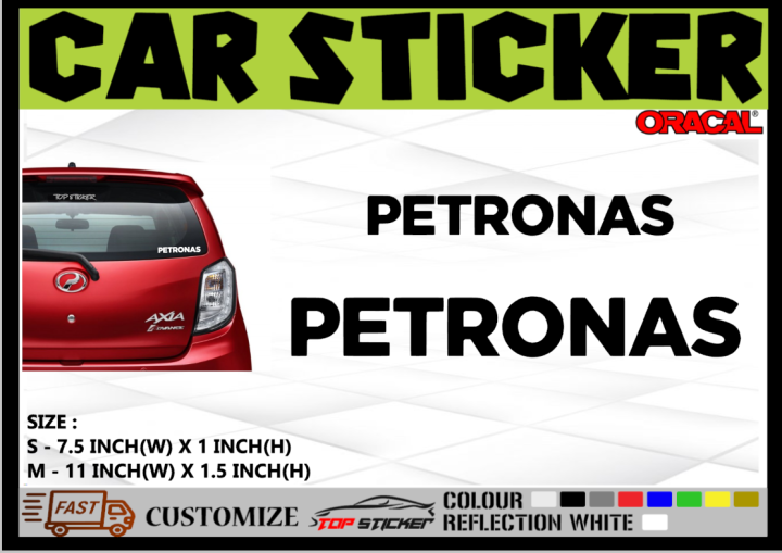 PETRONAS WORD CAR STICKERS STICKER KERETA | Lazada