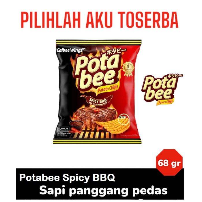 Potabee Keripik Kentang Pedas SPICY BEEF BBQ 68 gr - ( HARGA SATUAN ...