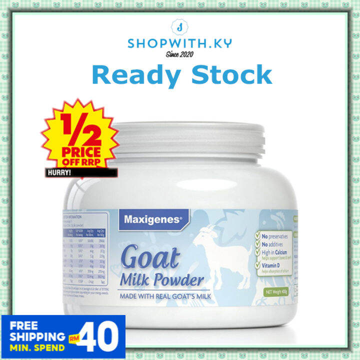 [现货+包邮 Date: 05/2025] Maxigenes Goat Milk Powder 成人高钙羊奶 400G (Made in ...