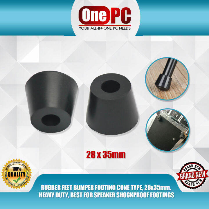 RUBBER FEET BUMPER FOOTING CONE TYPE, 28x35mm, HEAVY DUTY, BEST FOR ...