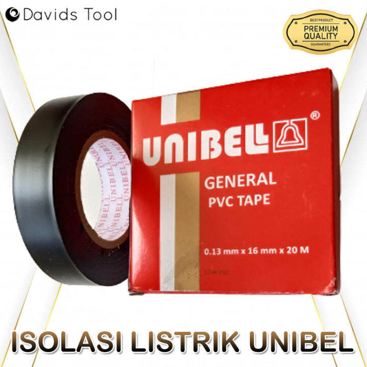 Isolasi Listrik Solasi Kabel Solatip Hitam Electrical Tape Unibell ...