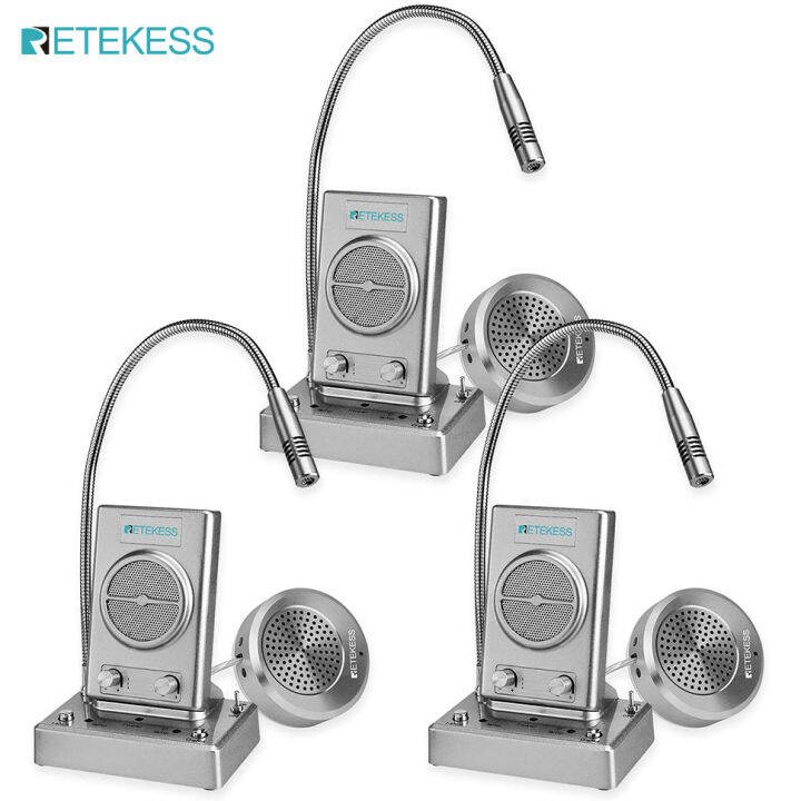 Retekess TW102 Bank Window Intercom,Window Microphone and Speaker,Dual-Way Interphone for ...