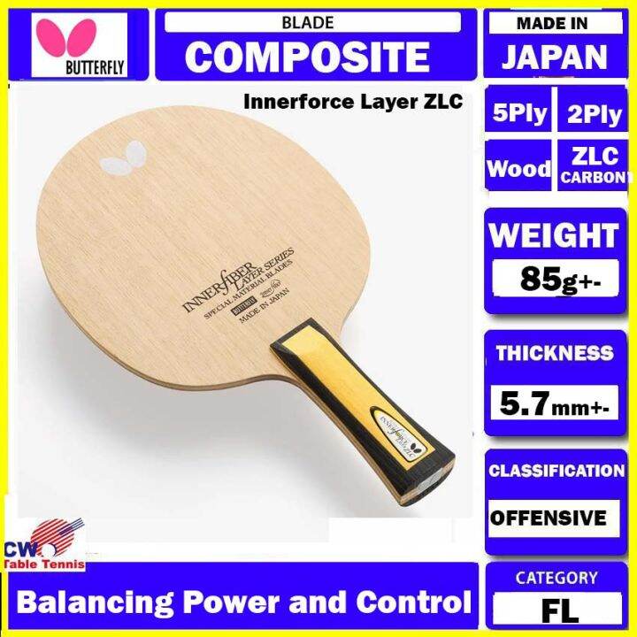 Butterfly Innerforce Layer ZLC balancing power and control table tennis blade ping pong kayu bat ...